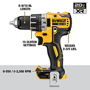 DEWALT 20V MAX* XR Cordless Drill, 1/2-Inch (DCD791P1)