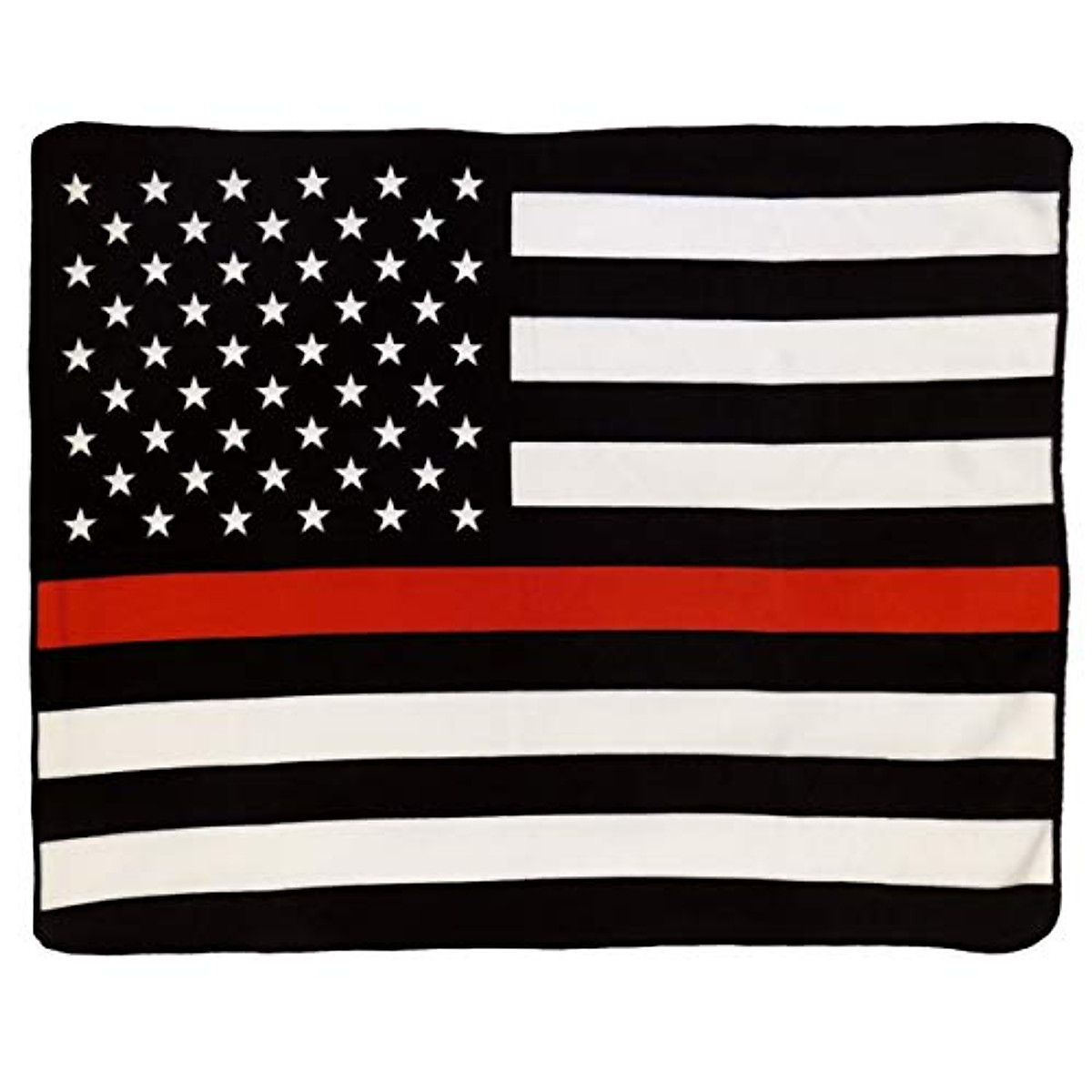 Infinity Republic - Thin Red Line Soft Fleece Throw Blanket - 50x60 Perfect for Living Rooms, bedrooms, Kids' Rooms, Outdoors!