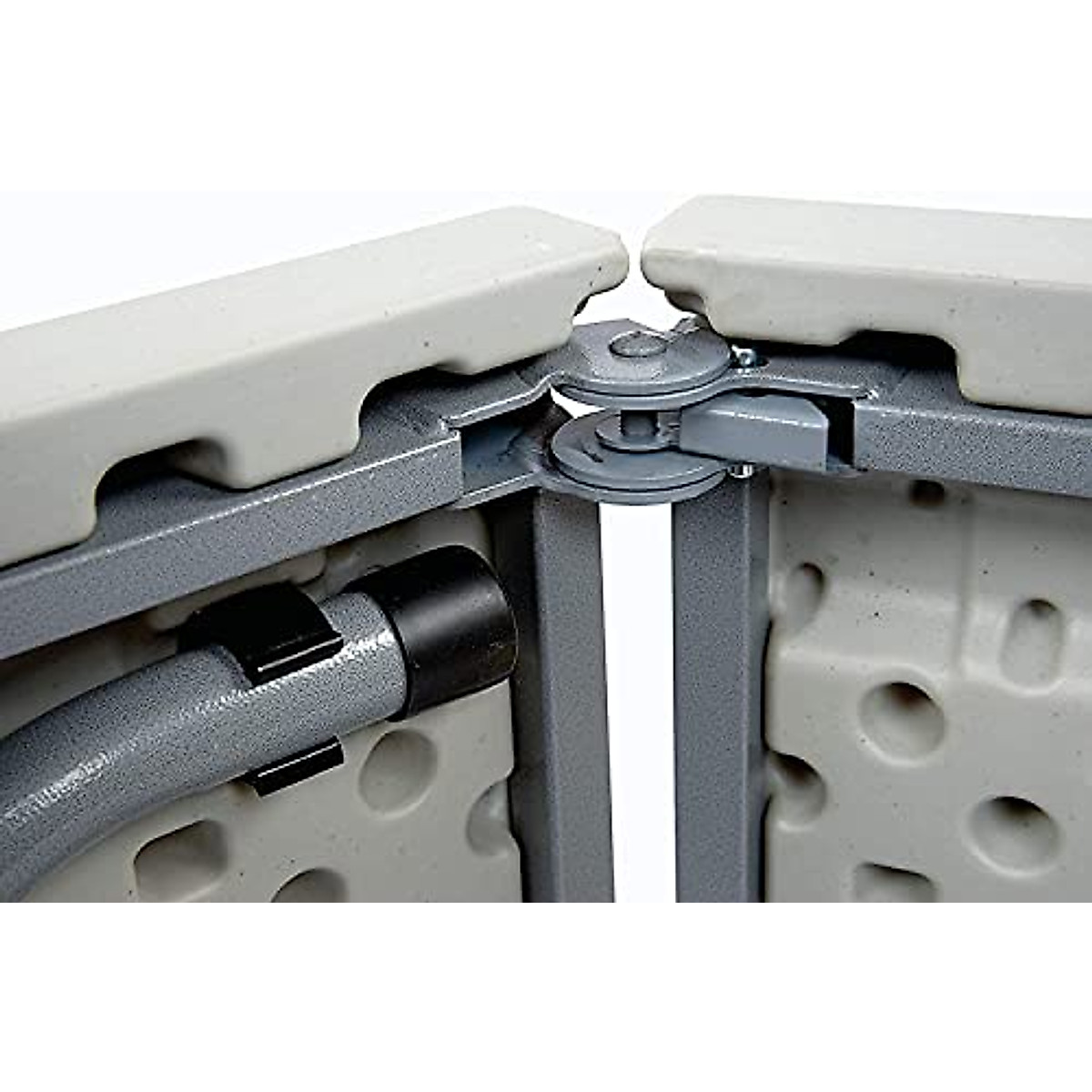 Office Star Resin Furniture for Indoor or Outdoor Use, 3-Piece Set, 2 Folding Benches and 6 Foot Table