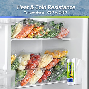 CLEANWRAP Food Storage Roll Bags (13.78 * 17.71-500 PCS) + Zipper Bag (Medium 90 Bags) | Food Plastic Bags, Mini Plastic Bags, Plastic Bread Bags, Roll Plastic Bags, Plastic Produce Bag