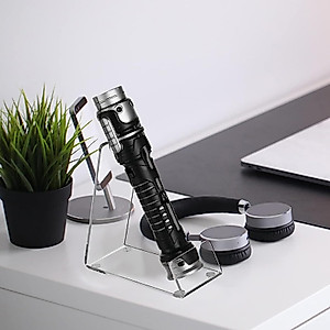 Luqeeg Lightsaber Stand, Light Saber Holder with Adhesive, Desktop Lightsaber Display Stand, Lightsaber Mount, Record Stand Decoration for Photo Phone Lightsaber Record Storage