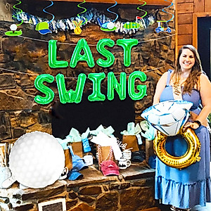 9 PCS Last Swing Green Balloons Golf Bridal Shower Decoration Golf Wedding Bride to Be Party Decoration Golf Bachelorette