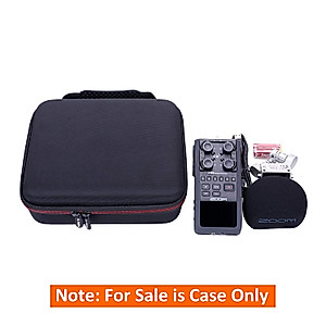 LTGEM EVA Hard Case for Zoom H6 All/Zoom H6 Six-Track/Zoom H6essential / Zoom H4essential Portable Recorder. Fits Charger, Cable and Other Accessories