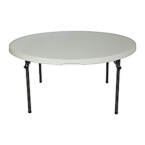 Lifetime Products 480301 Commercial Round Folding Table (4 Pack), 5', White