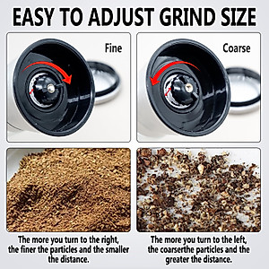 ACMEMAKE Pepper Grinder, Spice Mill with Ceramic Blades, Salt Grinder Refillable, Stainless Steel Dust Cover, Pepper Mill for Kitchen or Outdoor Picnic (180ML)