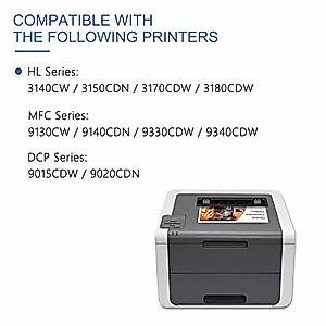 ALUMUINK Compatible TN 225 TN-225 High Yield Toner Cartridge Set Replacement for Brother TN225 MFC-9130CW 9140CDN 9340CDW HL-3140CW 3180CDW Printer (2 Black, 1 Cyan, 1 Magenta, 1 Yellow, 5 Pack)