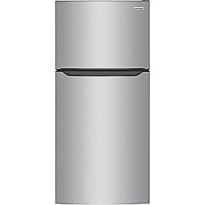 Frigidaire FFTR1835VS 30 Inch Freestanding Top Freezer Refrigerator with 18.3 cu. ft. Total Capacity, 2 Glass Shelves, 4.9 cu. ft. Freezer Capacity, Right Hinge with Reversible Doors, Crisper Drawer, Frost Free Defrost, ADA Compliant, Adjustable Glass She