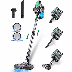 Vactidy Cordless Vacuum Cleaner, Blitz V8 Cordless Stick Vacuum with Detachable Battery, 20KPa Suction Hardwood Floor Vacuum Up to 35min Runtime, Lightweight Stick Vacuum for Carpet Pet Hair Cleaning