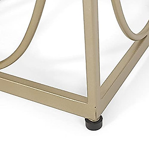 Christopher Knight Home Bennion End Table, Champagne Gold + Clear