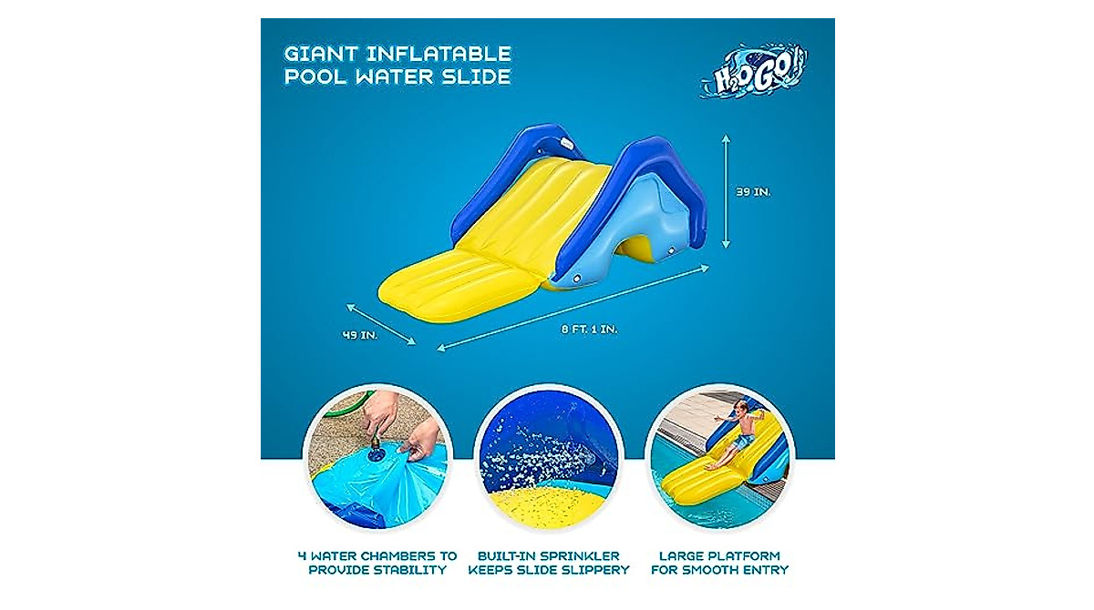 Giant Inflatable Swimming Pool Slide with Sprinkler