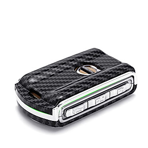 SANRILY 1Pcs for Volvo Key Fob Cover Full Covered ABS Plastic Key Case for Volvo XC40 XC60 S90 XC90 V90 2017 2018 T5 T6 2015 2016 T8 Keyless Keychain Holder White