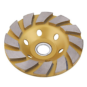 Diamond Grinding Cup Wheel Disc, 10cm Diamond Segment Grinding Wheel Disc 6 Holes, 10cm Outer Diameter and 1.6cm Inner Grinding Wheel for Marble Concrete Stone