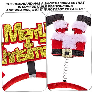 NOLITOY Christmas Themed Headbands Xmas Party Headwear 4 Pack Felt Headbands for Boys and Girls Adults