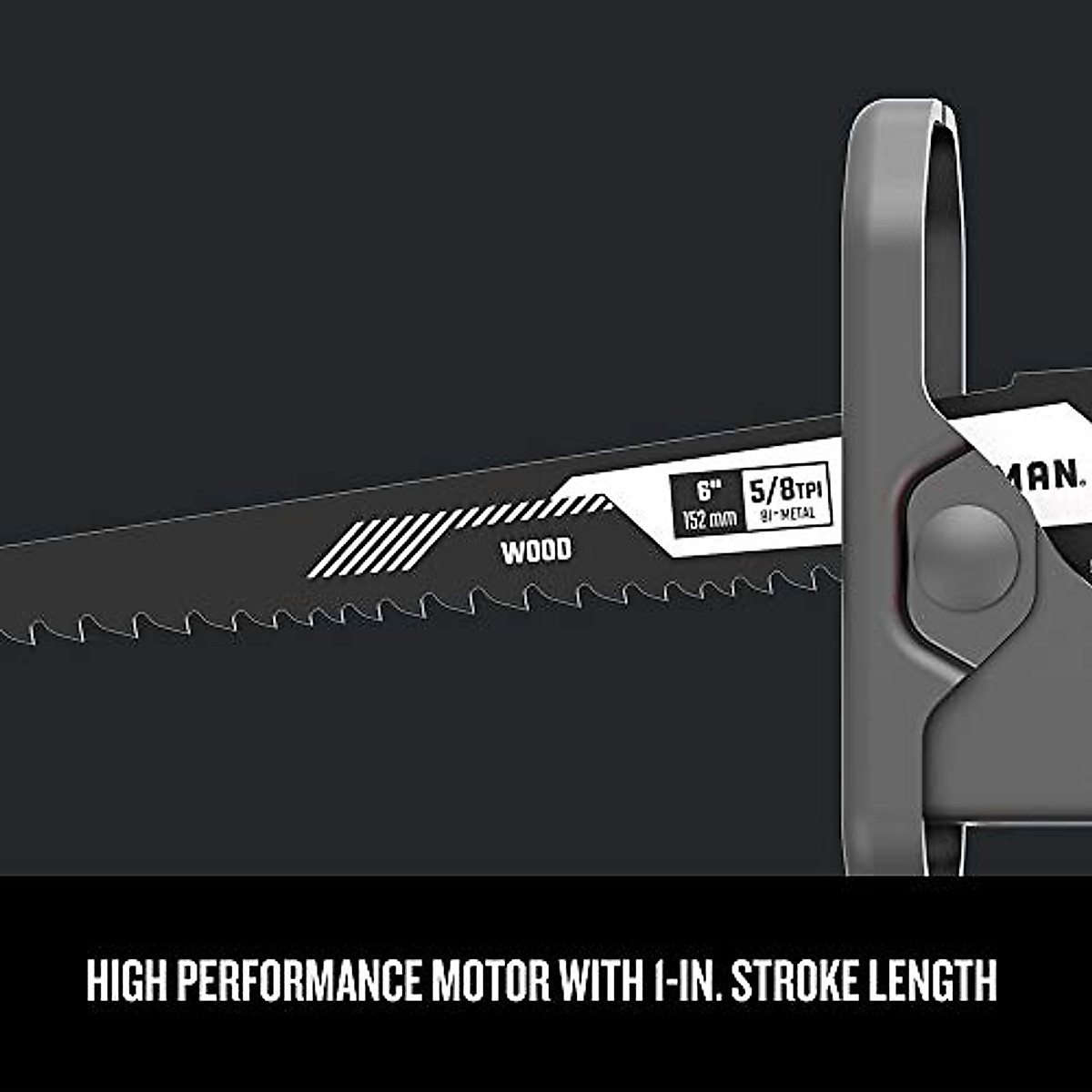 ​​CRAFTSMAN V20 Reciprocating Saw, Cordless, 3,000 RPM, Variable Speed Trigger, Quick Easy Blade Change, Bare Tool Only (CMCS300B)