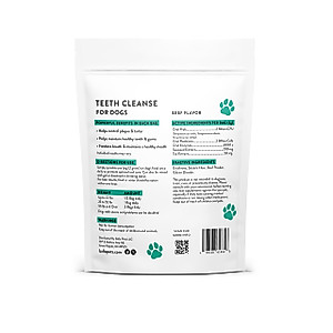 Ballo Pets Teeth Cleanse for Dogs - Dental Powder - Teeth Cleaning Made Easy - Targets Tartar & Bad Breath - Formulated for Dogs of All Ages and Sizes - 30 Powder Packets to go, white