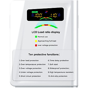 Step Down Transformer 220v to 110v Voltage Converter 2000w, No Noise, Ten Protection Functions, Suit for Juicer, Toaster, Chocolate Machine and Other US Appliances Used in Europe