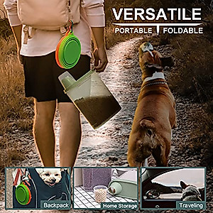 Citylife 2 PCS 2.5 LB Dog Food Containers Small Pet Cat Food Storage Container Pour Spout Measuring Cup Bird Dry Food Dispenser with Lid