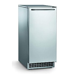 Ice-O-Matic GEMU090 Pearl Self-Contained Ice Machine with Air Condensing Unit Pure Ice Technology 115 Volt Plug-In and Quiet Operation in Stainless Steel