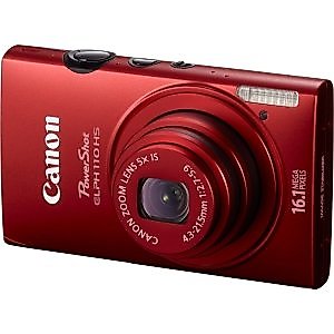 Canon PowerShot ELPH 110 HS 16.1 MP CMOS Digital Camera with 5X Wide-Angle Optical Image Stabilized Zoom Lens and Full 1080p HD Video (Red)