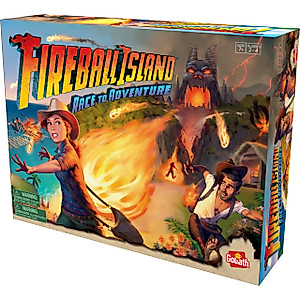 Goliath Fireball Island Board Game - Unique Game Board and Components, 2-4 Players Ages 7 and Up