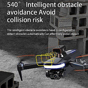 RKSTD Adult And Children Dual Camera Drone With 540° Smart Obstacle Avoidance, HD FPV Camera Mini RC Quadcopter Toy, One Button Start/Return, Altitude Hold, Track Flight