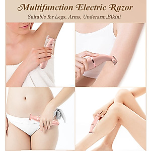 Electric Razor for Women Legs Bikini - Rechargeable Lady’s Shaver and Trimmer with Unique One Ultra-Thin Blade Design, Quickly Remove Hair in One Pass