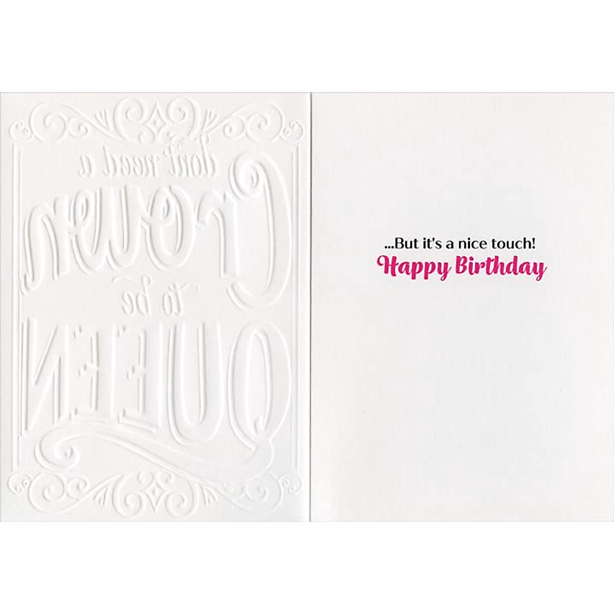 Avanti Press Don't Need A Crown to be Queen: Gold and Purple Foil Lettering A-Press Funny/Humorous Feminine Birthday Card for Woman/Her