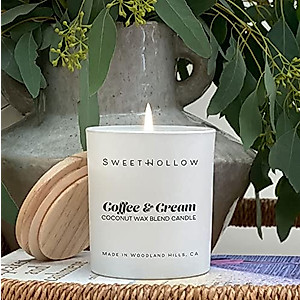 Coffee Scented Candle | Coffee & Cream Candle | Highly Scented & Long Lasting Coconut Wax Luxury Candle | Medium