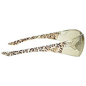 Delta Plus SG-18C-LEO Avion Safety Glasses, Clear with Leopard Temple Tips, One Size