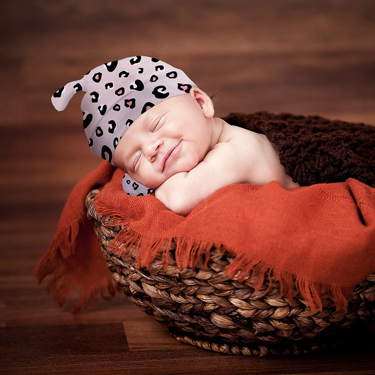 Sublimation White Blank Baby Knotted Beanie Hat and Gloves for Newborn (2)