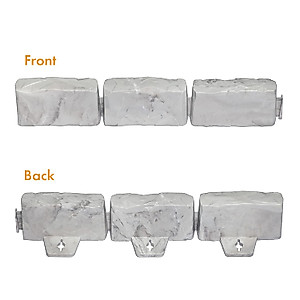 EasyFlex No-Dig Landscape Edging with Anchoring Spikes, 2.7 in. Tall Decorative Stone-Look Garden Border, 15 Foot Kit, Light Gray & Easyflex 1989N-24C Spiral Landscape Edging Anchoring Spikes