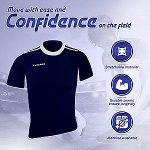 Vizari Velez Jersey for Men and Women | 100% Polyester Adult Soccer Goalie Jersey for Exceptional Performance Navy