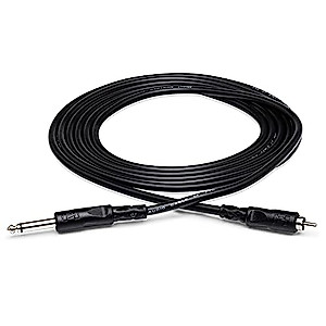 Hosa CPR-110 1/4" TS to RCA Unbalanced Interconnect Cable, 10 Feet
