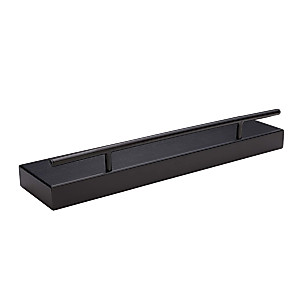 Melannco Floating Railing Shelf, 24-Inch, Black