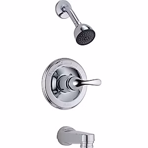 Delta Faucet Classic Bathtub Faucet Set, Shower Faucet Set, Delta Shower Trim Kit, Tub and Shower Faucet Combo, Chrome T13420-PD (Valve Not Included)