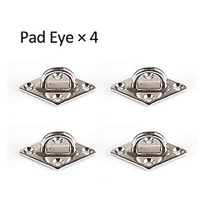 Tiberham Sun Shade Sail Hardware Kit, Heavy Duty Anti-Rust Rectangle/Square Shade Sail Installation for Patio Lawn and Garden (44 Pcs)