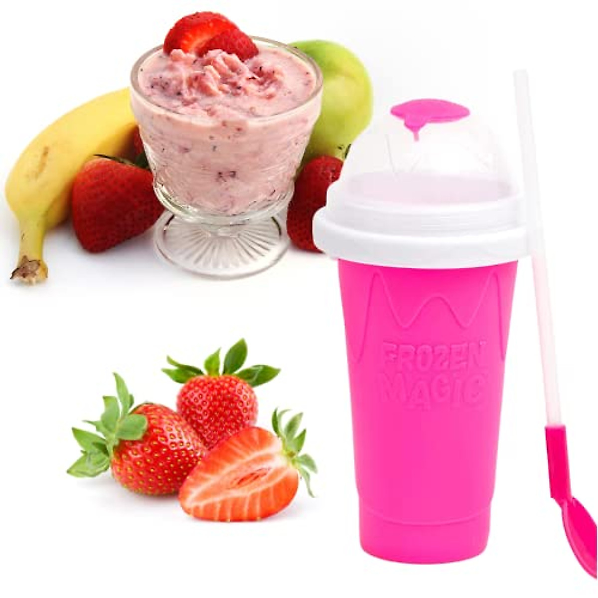 slushy maker slushy maker cup slushie cup slushie maker slushie maker cup ez slushy cup slushie cups maker cup slushy cups slushy freeze cup slush cup squeeze slushing cup slushy cup maker (Pink)
