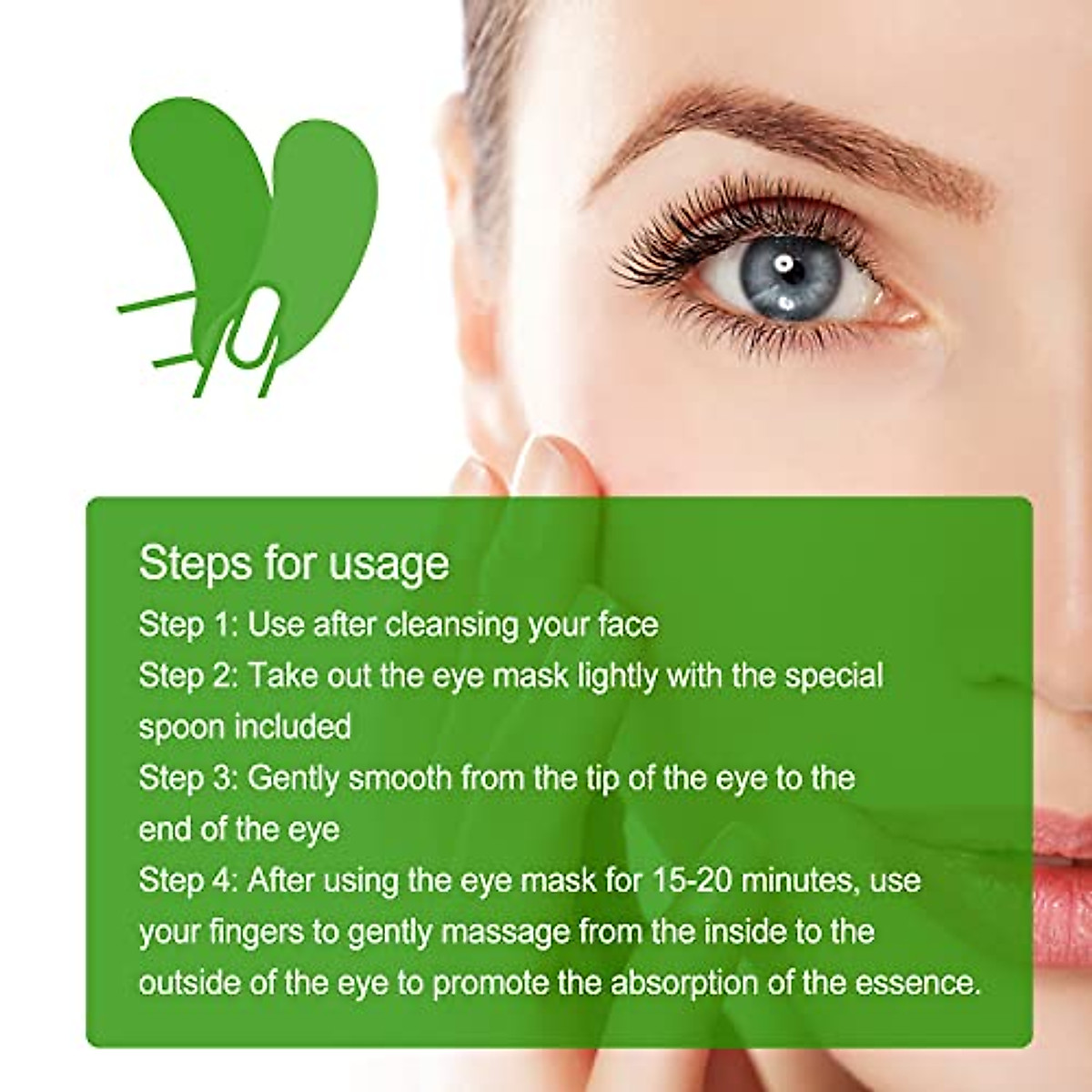 Under Eye Masks, Collagen Eye Mask, Green Tea Eye Patches for Puffy Eyes 60 pcs, Under Eye Patches for Dark Circles and Puffiness, Hydrating Eye Mask Skincare, Eye Gel Pads for Eye Bags and Wrinkles Under Eye Treatment