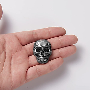 6 Pcs Skull Refrigerator Magnets,Cool,Strong,Cute,Funny Goth Fridge Magnets for Adults, for Kitchen Decor,Office Whiteboards, and Lockers, Pins for Maps, Calendars, Files, Notes, and Photos (Black)