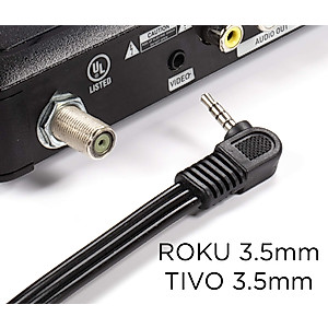 THE CIMPLE CO 3.5mm Male Jack to RCA Male Video and Audio Cable - Compatible with Roku and Tivo - NOT for Cameras - Composite Video Cable Connector (Red White Yellow) - 6 Feet