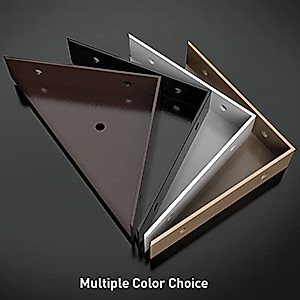 Corner Brackets Corner Braces 8Pcs Thickened Three Sided Fixed Corner Bed Desk Wardrobe Rack Left and Right Symmetrical Corners(Beige)