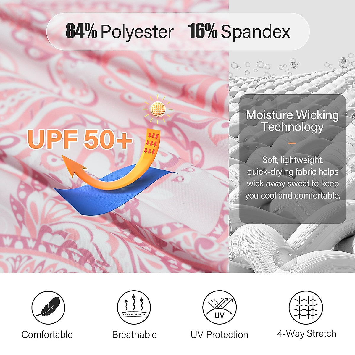 M MOTEEPI Womens Golf Shirt Long Sleeve Quarter Zip Pullover Athletic Collared Sun Shirts with Pockets Quick Dry Crystal Pink Medium