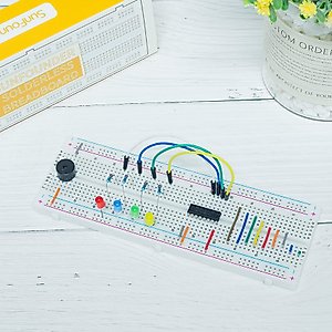 SunFounder 5PCS Breadboards Kit Include 3PCS 830 Point 2PCS 400 Point Solderless Breadboard Compatible for Arduino Proto Shield Distribution Connecting Blocks