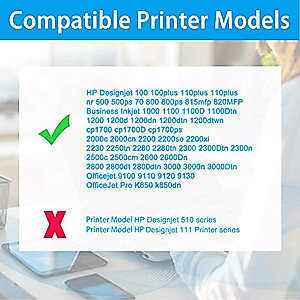 LCL Compatible Ink Cartridge Replacement for HP 10 C4844A 100 100plus 800 800ps 815mfp 820MFP 1000 1100 1100D 1100Dtn 1200 1200d 1200dn 1200dtn 1200dtwn (3-Pack Black)