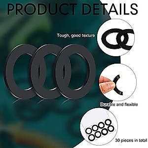 30 Pack 1-1/2 Inch Oversize Union Washer Flat Plumbing Slip Joint Washer Rubber Flat Washer Rubber Washers for Piping and Plumbing Systems