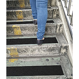 SlipDoctors Anti Slip Traction Tape (6" x 15 FT) Black, 60 Grit, Heavy Duty Safety Tape for Indoor/Outdoor, Ramps, Stairs and more. Strong Adhesive Non Skid Treads.