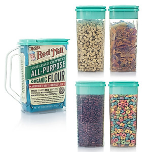 Buddeez Sugar Flour Storage Container - Keeper with Handle and Pour Spout, Made in USA