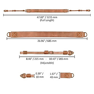 MegaGear SLR, DSLR Sierra Series Genuine Leather Camera Shoulder or Neck Strap