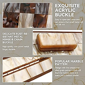 Acrylic Purses and Handbags with Marbling for Women Elegant Banquet Evening Crossbody Handbag Box Clutch