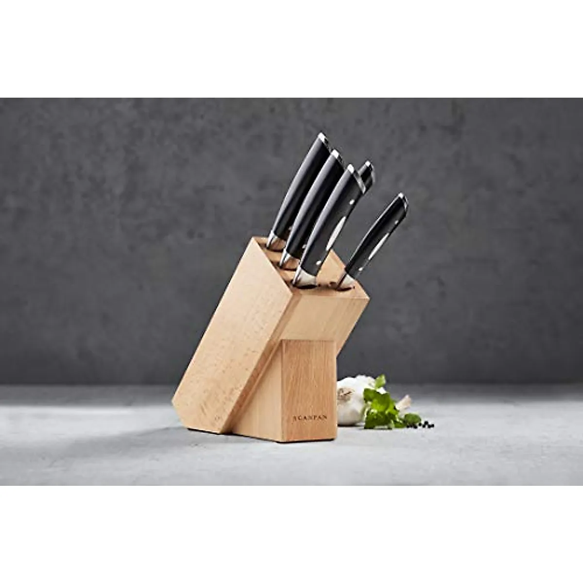 Scanpan 6 Piece Classic Block Cutlery Set, Bamboo